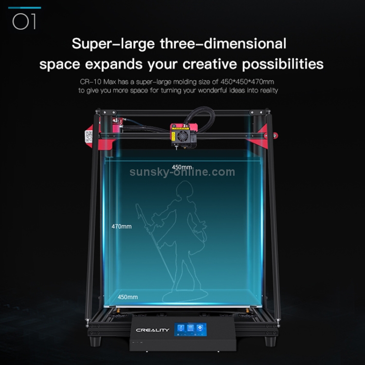 CREALITY CR-10 Max 750W Automatic Leveling Golden Triangle DIY 3D ...