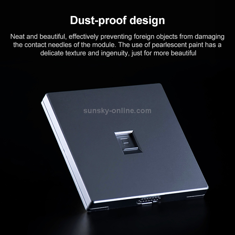 CAT.6 Shielded Pass-through Network Module, Dual Ports Panel + Shielded ...