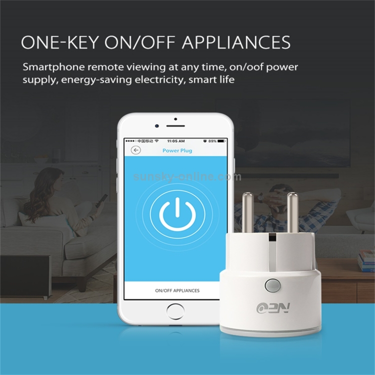 Neo Nas Wr01w Wifi Eu 스마트 전원 플러그 앱 및 타이밍 기능을 통한 원격 제어 기기 전원 켜기 끄기