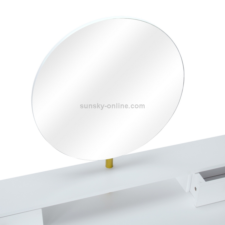 [US Warehouse] Steel Frame Dressing Table with Mirror & 4 Drawers