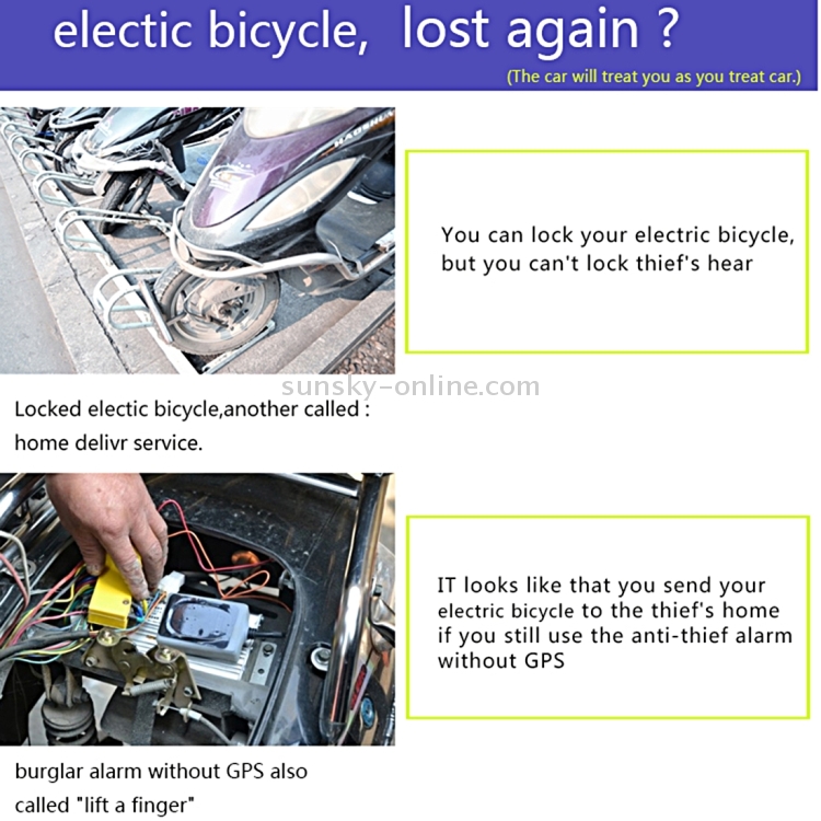 REACHFAR RF-V12+ Professional GPS Tracker Electric Vehicle Anti-theft ...