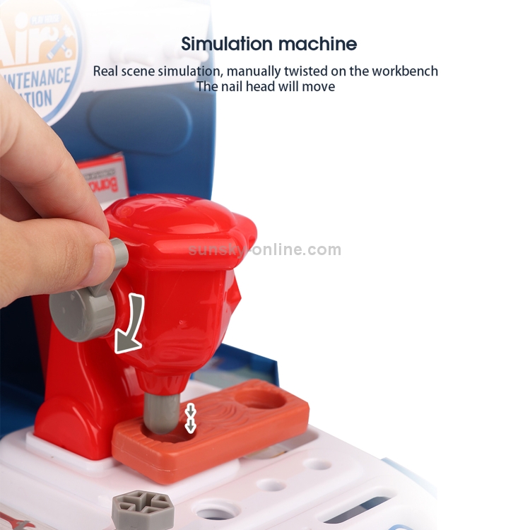 [US Warehouse] 2 in 1 Children Simulation Cartoon Aircraft Maintenance ...
