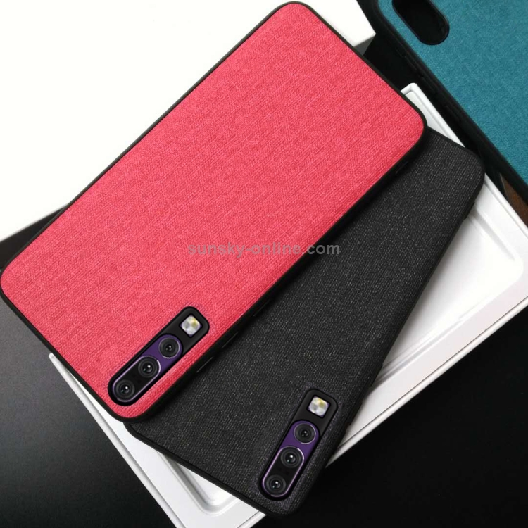 Sunsky حافظة واقية من القماش المقاوم للصدمات Pc Tpu لهاتف Huawei P30 أزرق