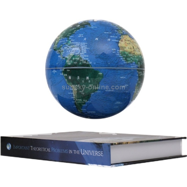 6 inch Bilingual Dark Blue White Light Magnetic Levitation Globe + Book ...