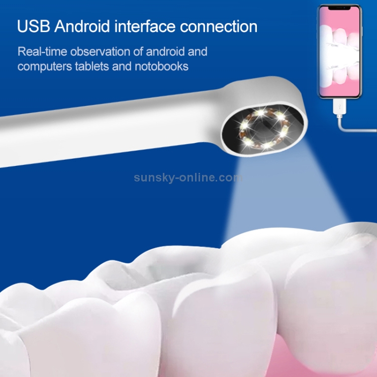 Portable Waterproof HD Video USB Stomatoscope Mouth Mirror with 6 LED