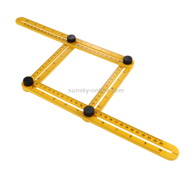 DIY Four-sided Angle Measuring Ruler Layout Tool for Handymen, Builders ...