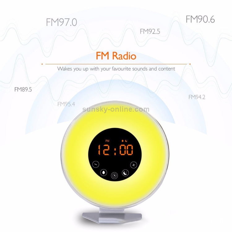 Multi-function Led Touch Intelligent Wake-up Light Alarm Clock with FM ...