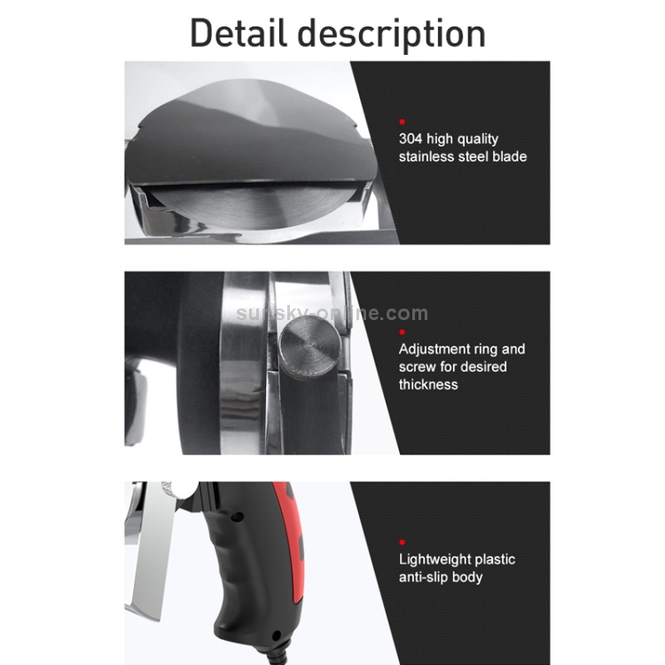 Portable Meat Slicer Electric Meat Cutter Turkish Barbecue Slicer, EU Plug