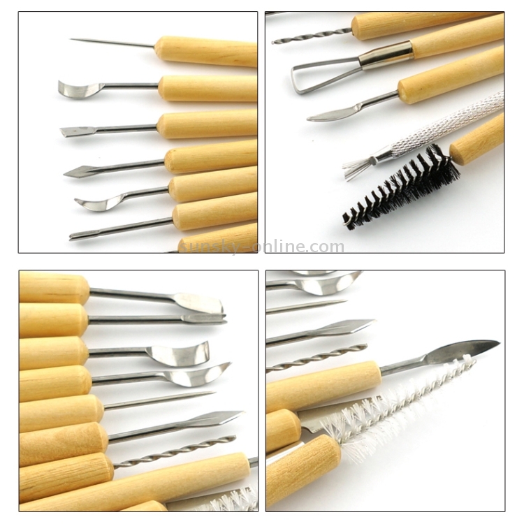 11 in 1 Wooden DIY Clay Cutter Pottery Clay Sculpture Utility Knife Set