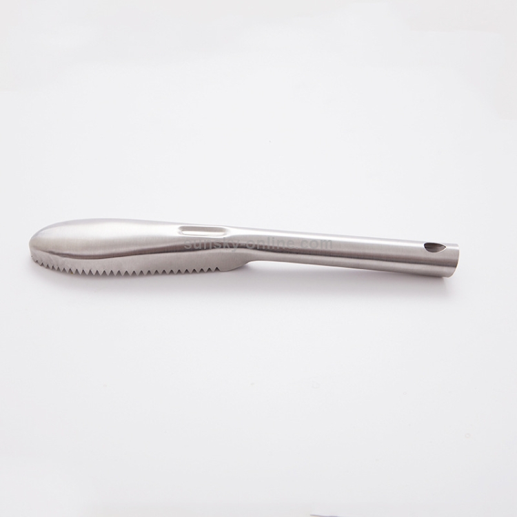 Kitchen Essential Stainless Steel Bidirectional Sawtooth Fish Scraper ...