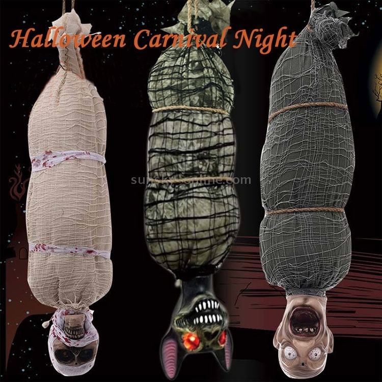สยองขวัญแขวน Skull Flying Spectre Mummy Ghost พร้อมไฟที่น่ากลัวสำหรับตก ...
