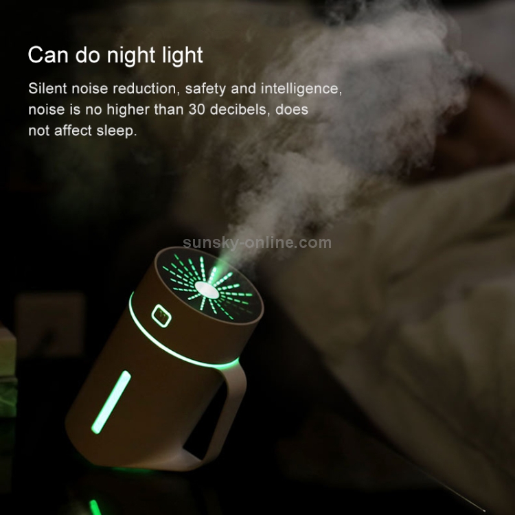 Ml S2 워터 컵 모양 지능형 음소거 Led 야간 조명 분무 가습기 가습기 핑크