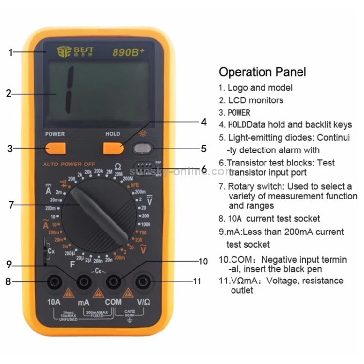 BEST-890B+ Portable Digital Smart Multimeter