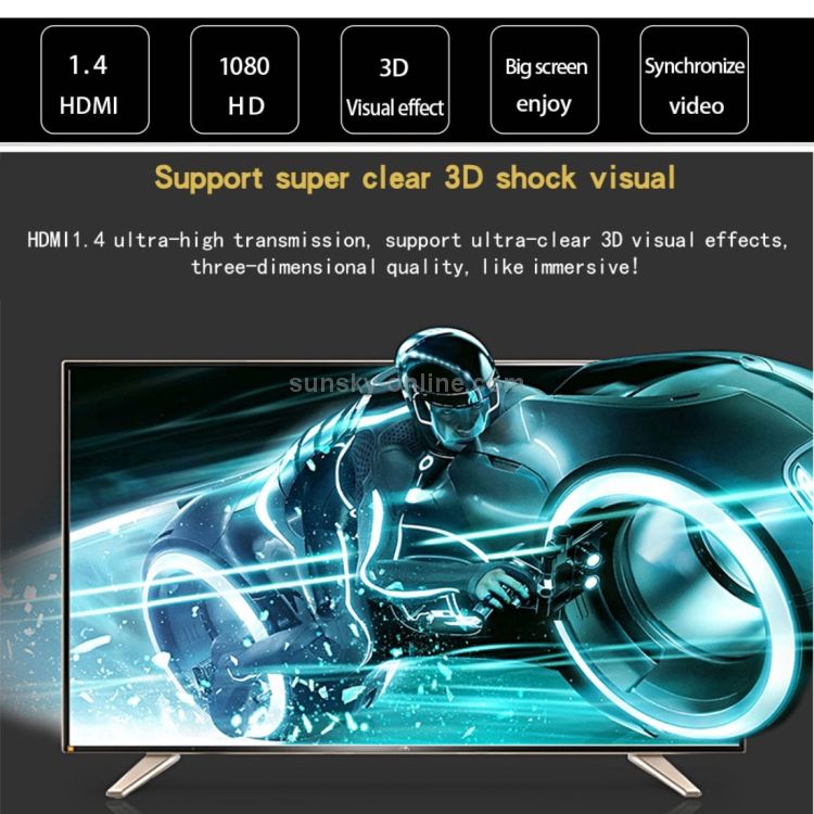 5m HDMI 1.4 Version 1080P Woven Net Line Blue Black Head HDMI Male to ...