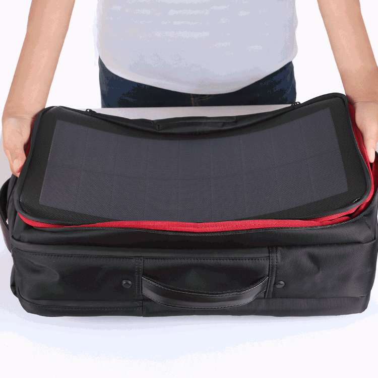 HAWEEL Flexible Solar Panel 12W Power Backpack Laptop Bag with Handle ...