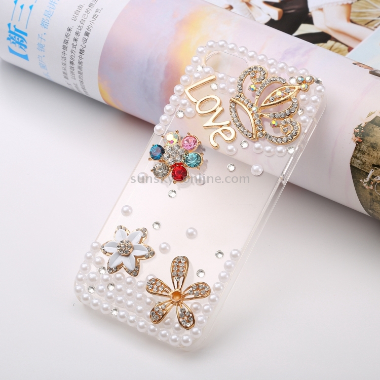 Fevelove for iPhone SE & 5s & 5 Diamond Encrusted Bling Crown Pattern ...