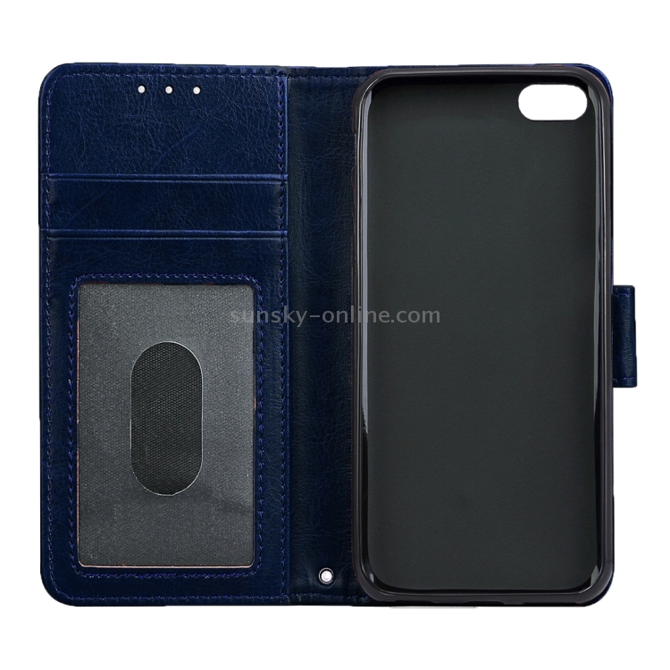 For iPhone 5 & 5s & SE Crazy Horse Texture Horizontal Flip Leather Case ...