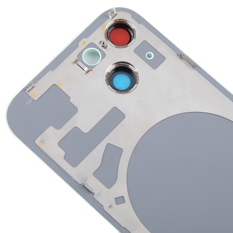Iphone 15 Plus용 유리 배터리 뒷면 커버 카메라 렌즈 커버 포함 녹색
