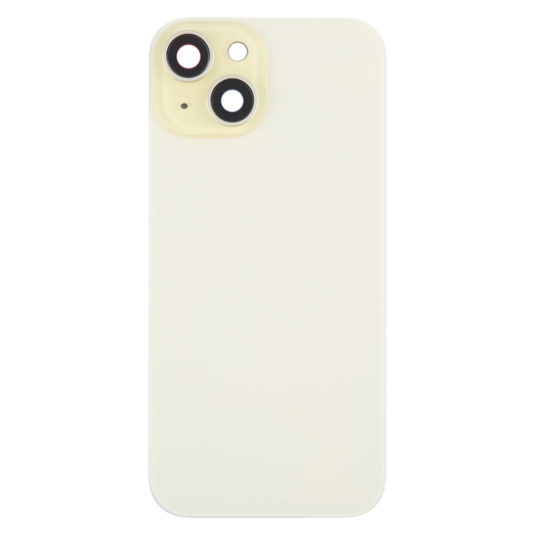 Iphone 15 Plus용 배터리 뒷면 커버 카메라 렌즈 커버 포함 Magsafe 자석 노란색