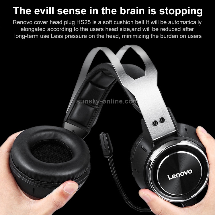Original Lenovo HS25 USB 2.0 Plug Wired Gaming Headset with High ...