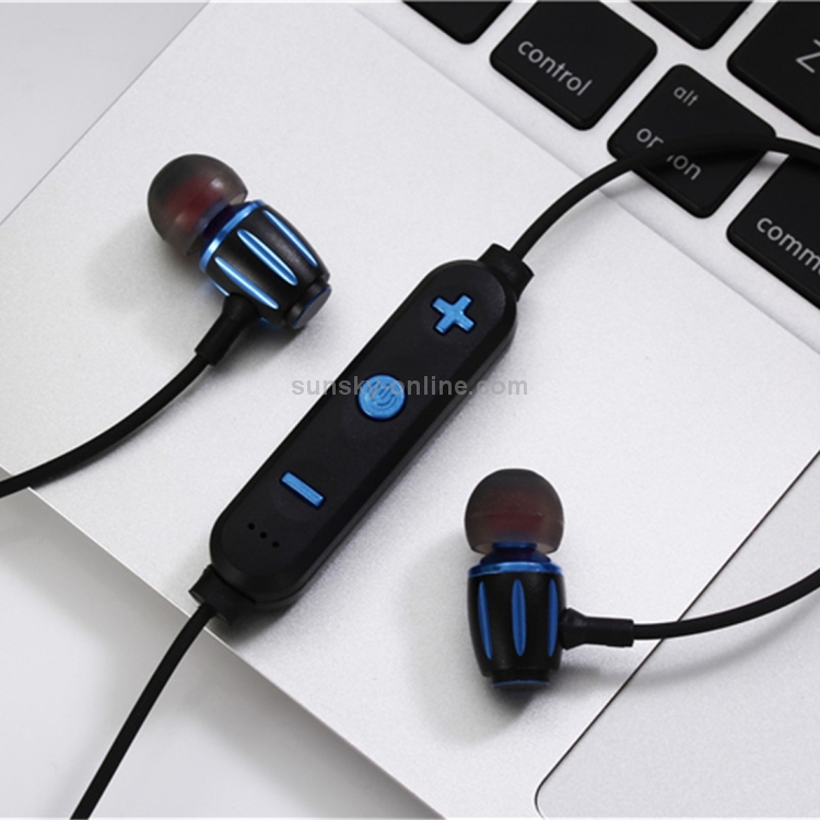 MG-G17 Bluetooth 4.2 Sport Wireless Bluetooth 이어폰, 지원 카드 (검정색 파란색)