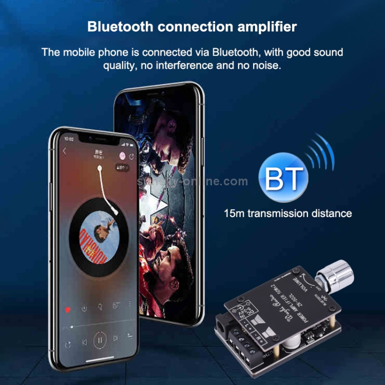 ZK-502T Bluetooth 5.0 50W x 2 Wireless TPA3116D2 Stereo HiFi Class D ...