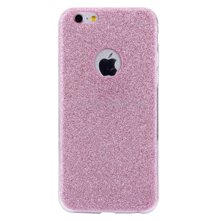 For iPhone 6 & 6s Glitter Powder Soft TPU Protective Cover Case (Pink)