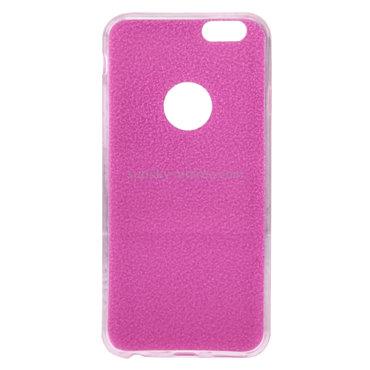 For iPhone 6 & 6s Glitter Powder Soft TPU Protective Cover Case (Pink)