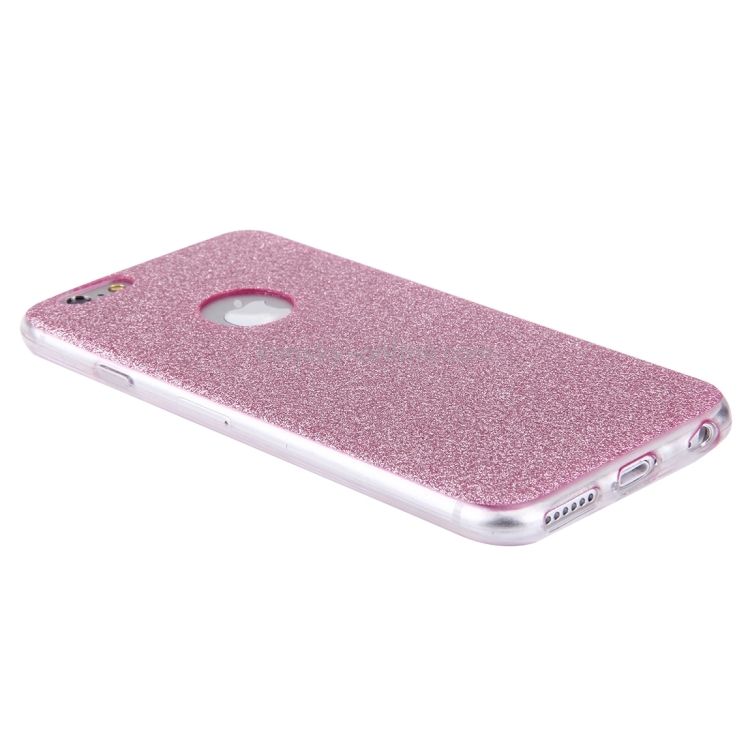 For iPhone 6 & 6s Glitter Powder Soft TPU Protective Cover Case (Pink)