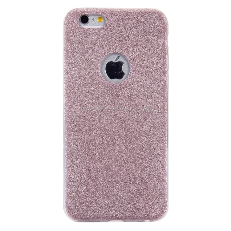 For iPhone 6 & 6s Glitter Powder Soft TPU Protective Cover Case (Rose Gold)
