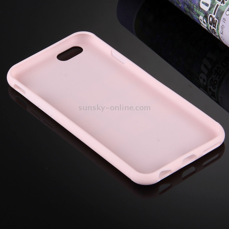 For iPhone 6 & 6s Sunshine Boy Relief Pattern Pink Color Soft TPU ...