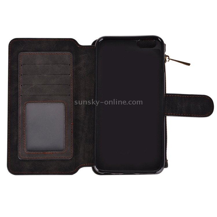 For iPhone 6 & 6s Wallet Style Horizontal Flip Leather Case with Crad ...