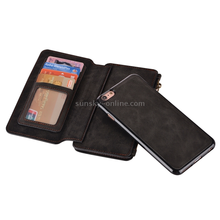 For iPhone 6 & 6s Wallet Style Horizontal Flip Leather Case with Crad ...