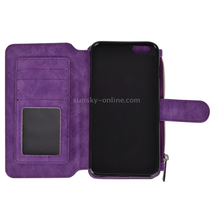 For iPhone 6 & 6s Wallet Style Horizontal Flip Leather Case with Crad ...