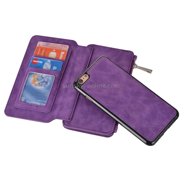 For iPhone 6 & 6s Wallet Style Horizontal Flip Leather Case with Crad ...