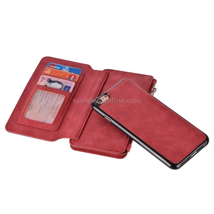 For iPhone 6 & 6s Wallet Style Horizontal Flip Leather Case with Crad ...