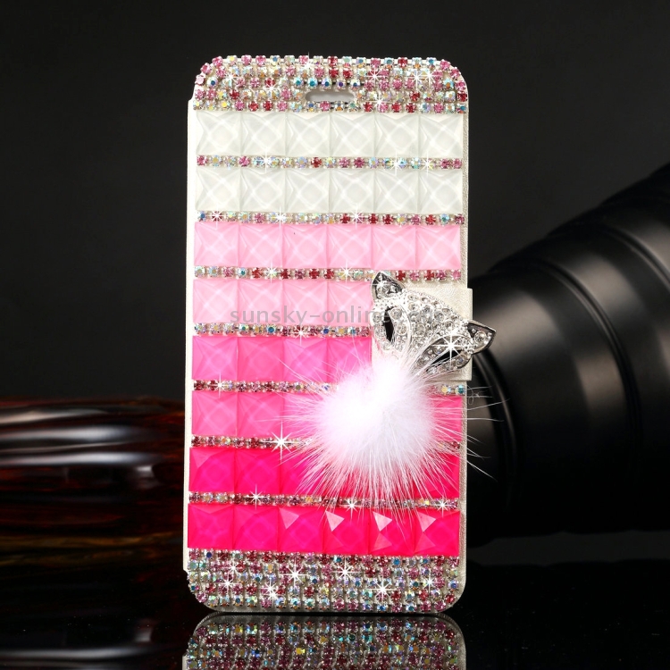 Fevelove for iPhone 6 & 6s Diamond Encrusted Jewel Fox Pattern ...