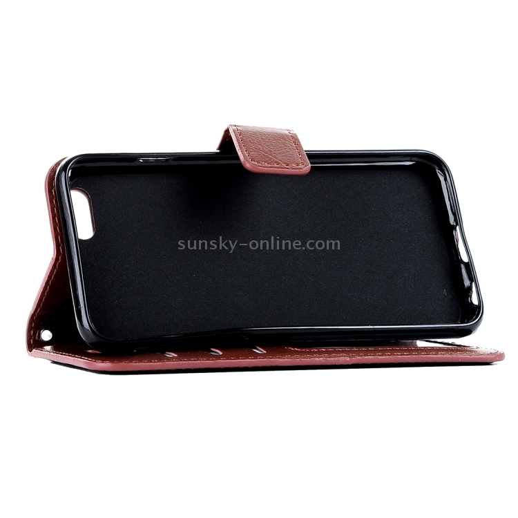 For iPhone 6 & 6s Crazy Horse Texture Horizontal Flip Leather Case with ...