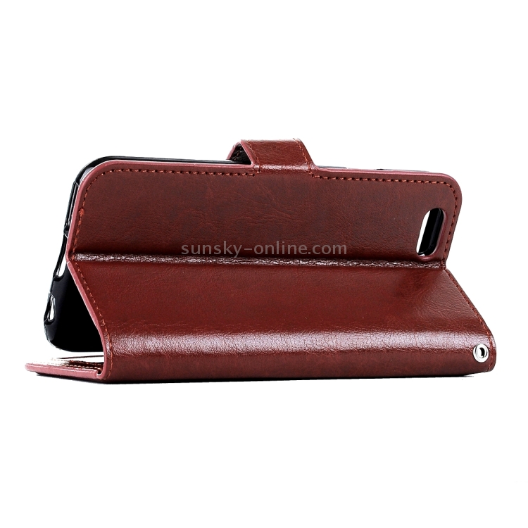 For iPhone 6 & 6s Crazy Horse Texture Horizontal Flip Leather Case with ...