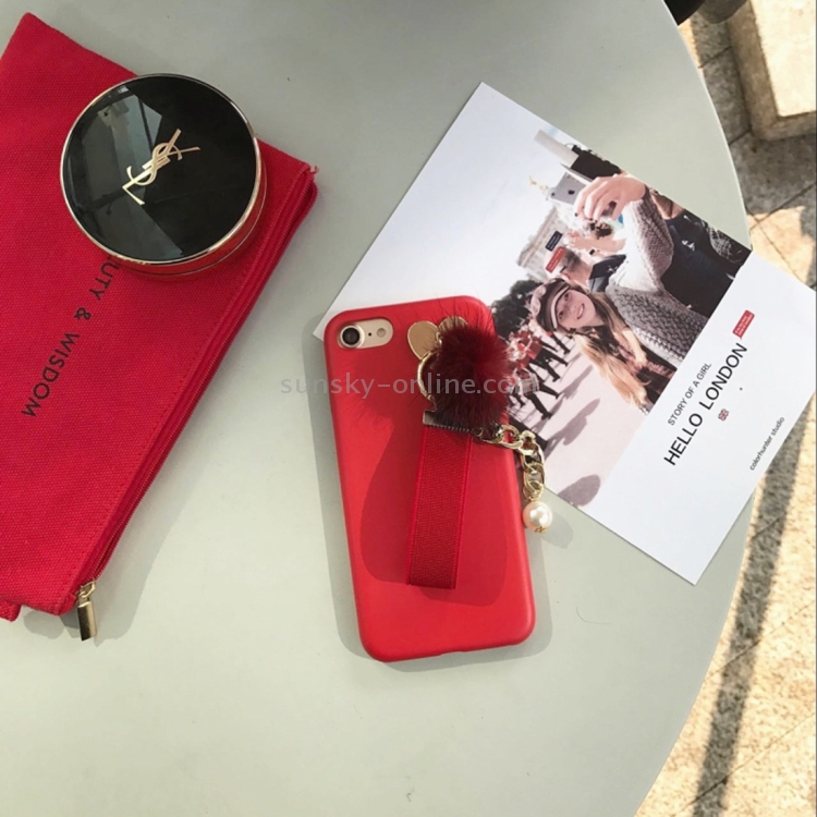 For iPhone 6 & 6s Leather Soft Protective Back Cover Case with Furry ...