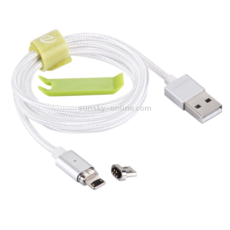 WSKEN 1m 2.4A X-cable mini 2 Metal Magnetic Cable Woven Style 8 Pin ...