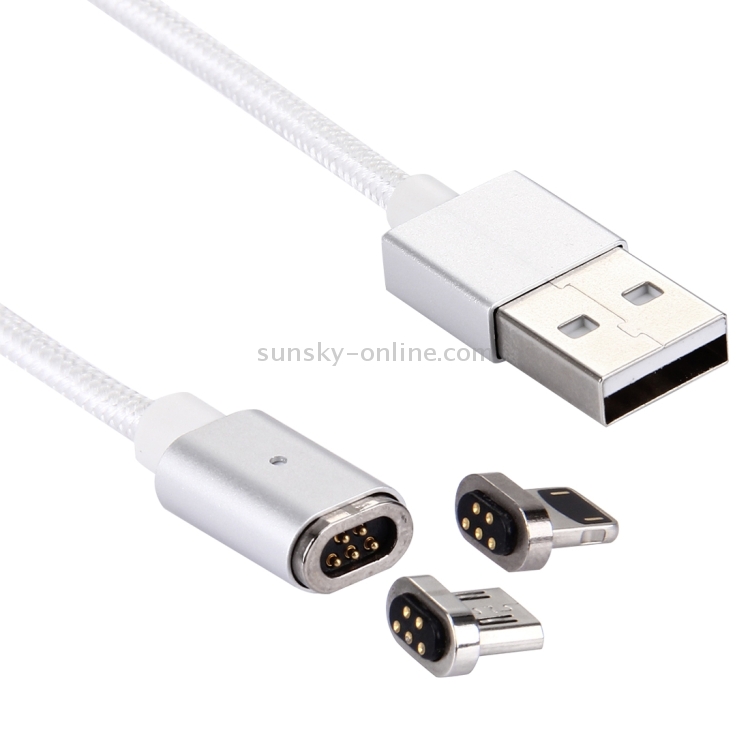 WSKEN 1m 2.4A X-cable mini 2 Metal Magnetic Cable Woven Style 8 Pin ...