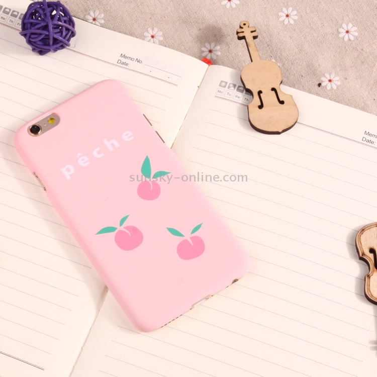 For iPhone 6 Plus & 6s Plus Peach Pattern Plastic Protective Case