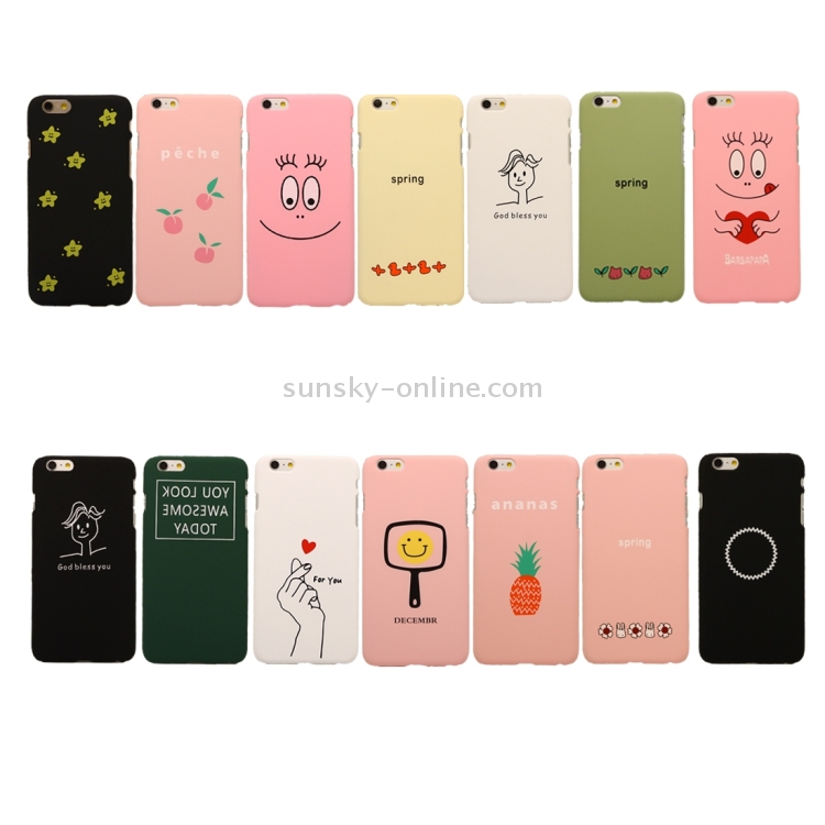 For iPhone 6 Plus & 6s Plus Peach Pattern Plastic Protective Case