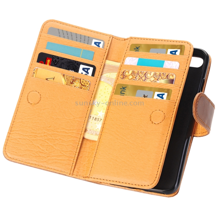 For iPhone 8 & 7 Wallet Style Crazy Horse Texture Horizontal Flip ...