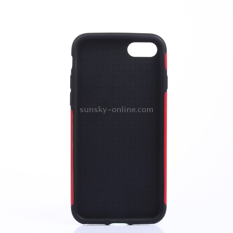 For iPhone 8 & 7 Crazy Horse Texture Soft PU Protective Leather Case(Red)