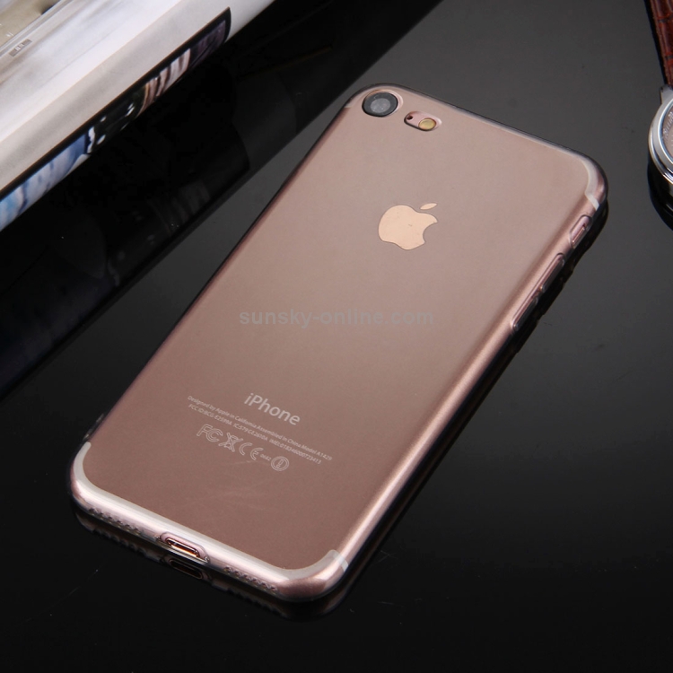 For iPhone 8 & 7 0.5mm Ultra-thin Light Color Transparent TPU ...