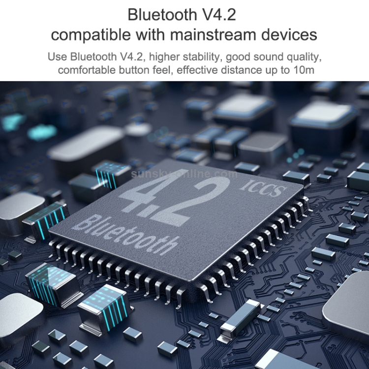 WK SP290 Portable Mirror Alarm Clock Bluetooth V4.2 Desktop Speaker (White)