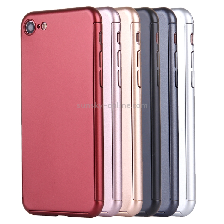 2 in 1 for iPhone 8 & 7 360 Degrees Full Coverage Protection Hard PC ...