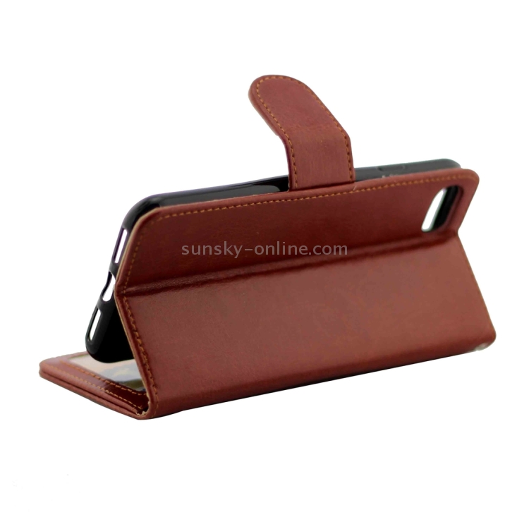 For iPhone 8 & 7 Crazy Horse Texture Horizontal Flip Leather Case with ...